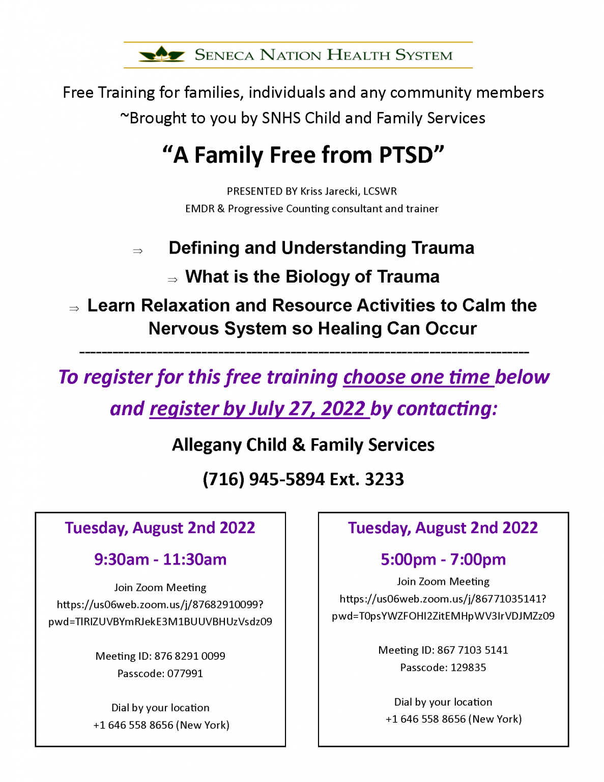 Family Trauma Training - SNI