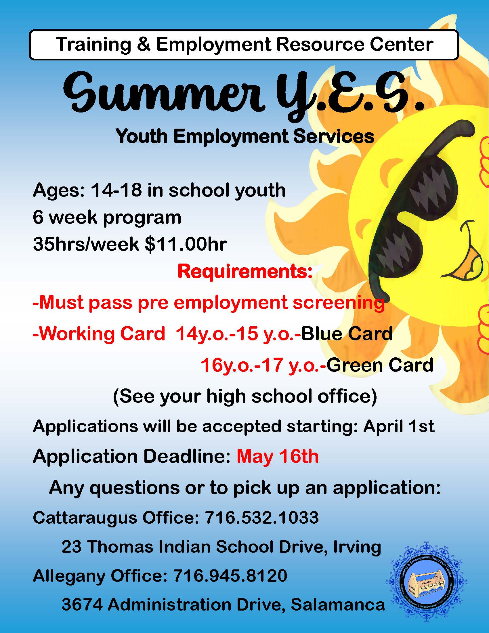Summer Y.E.S. Applications Available Now! - SNI