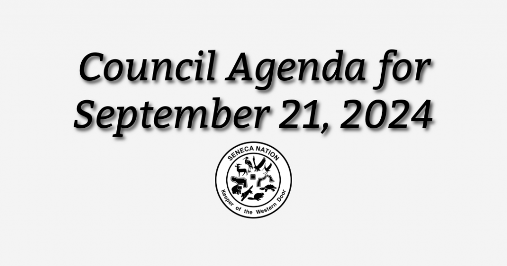 September 21, 2024 Regular Session of Council Agenda - SNI