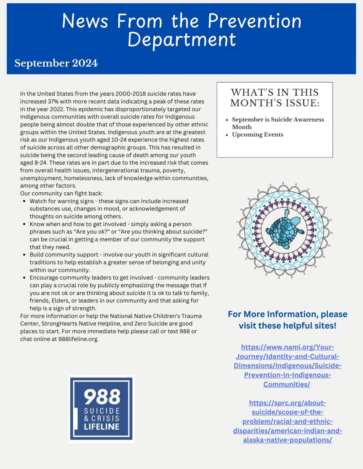 Prevention Newsletter - September - SNI
