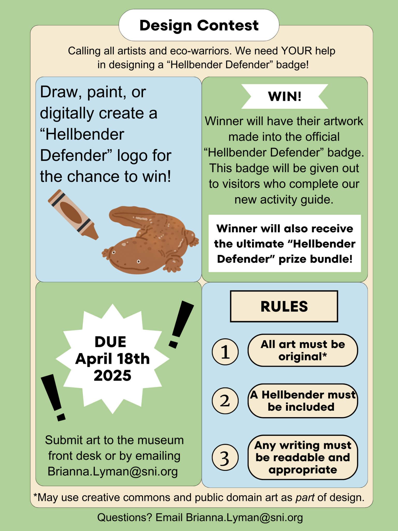 Hellbender Defender Badge Design Contest - SNI