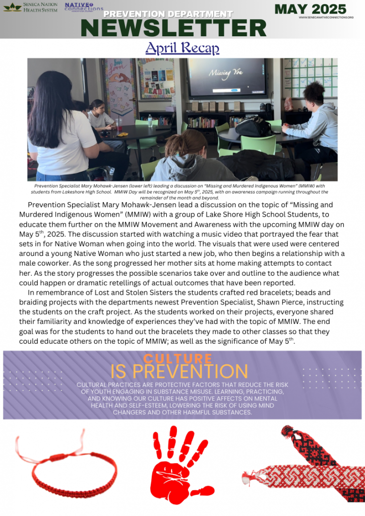 Prevention Department Newsletter for May - SNI